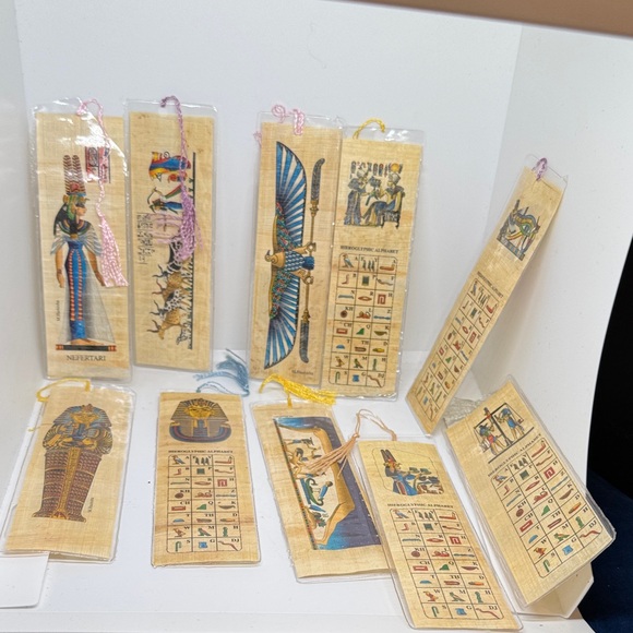 Other | Egyptian Papyrus Paper Bookmarks Set | Poshmark